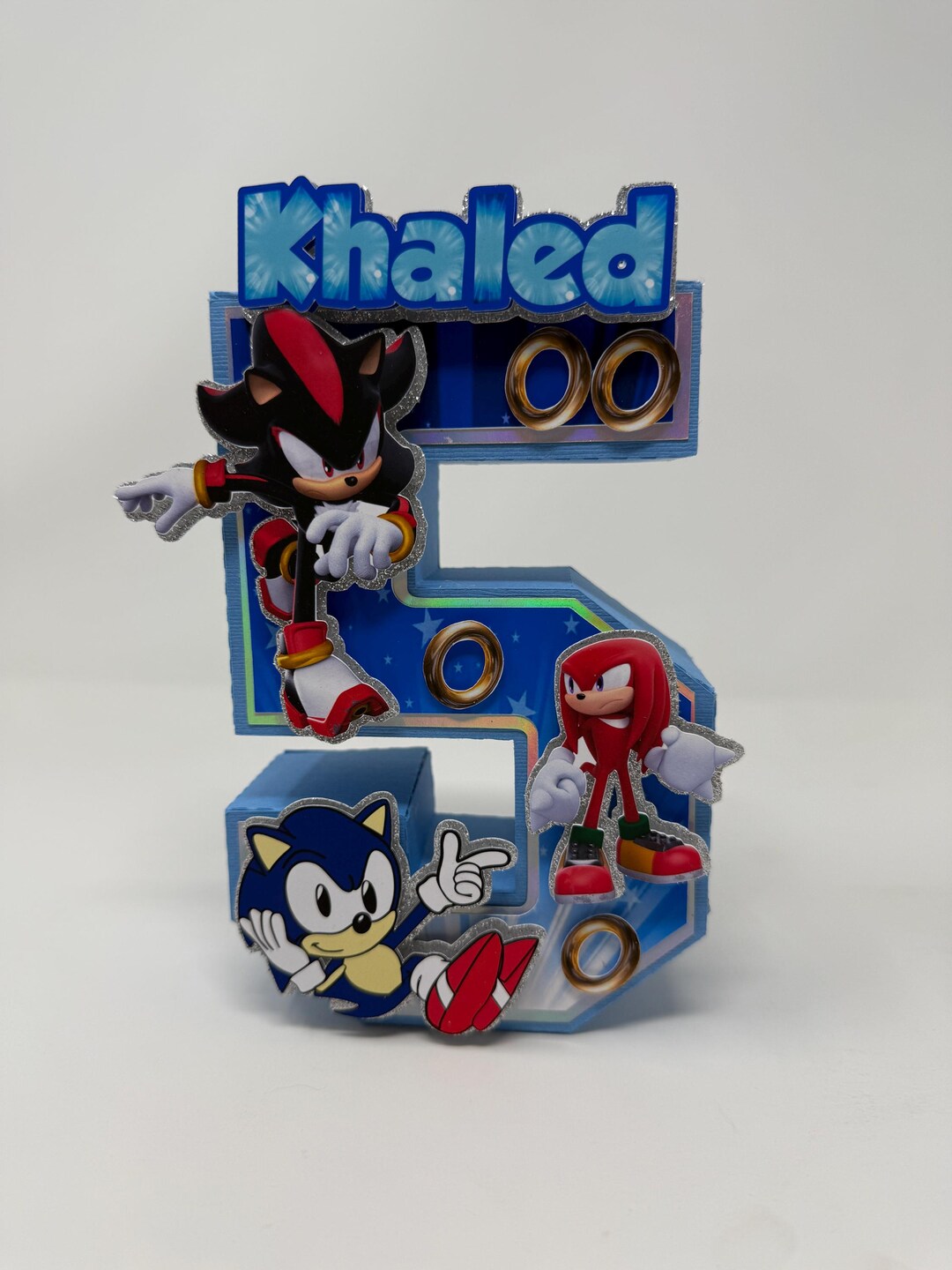 Sonic Letter, Sonic 3D Number. Sonic Birthday, Sonic Party Decor, Sonic ...
