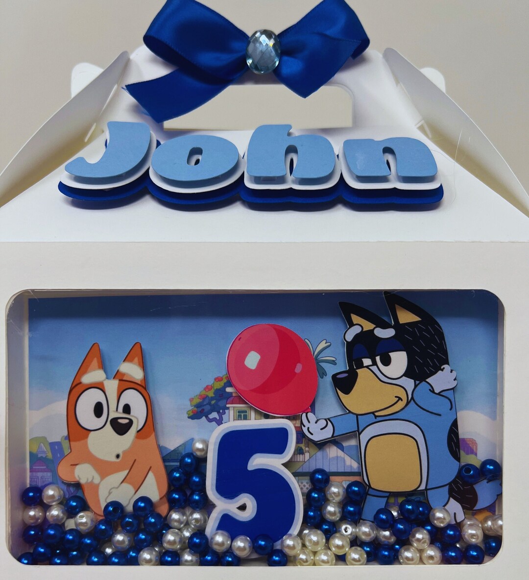 Bluey Theme, Bluey Gable Box Shaker - Etsy UK