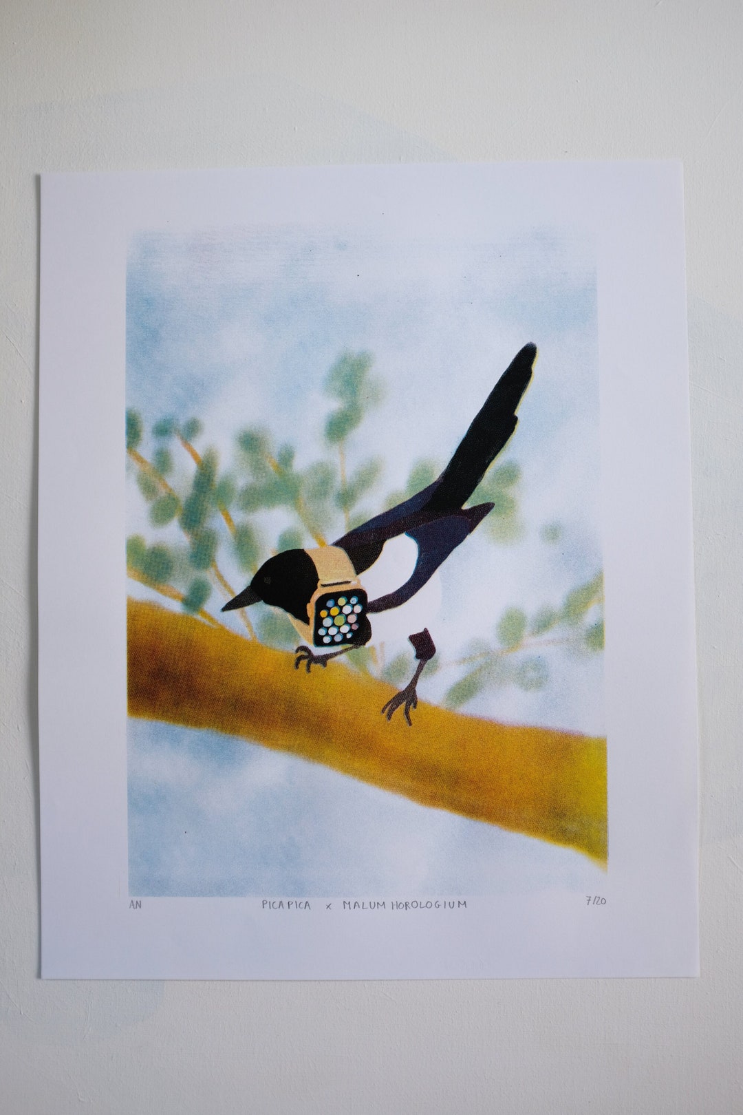 Four-color Silkscreen Pie “pica Pica X Malum Horologium” - Etsy