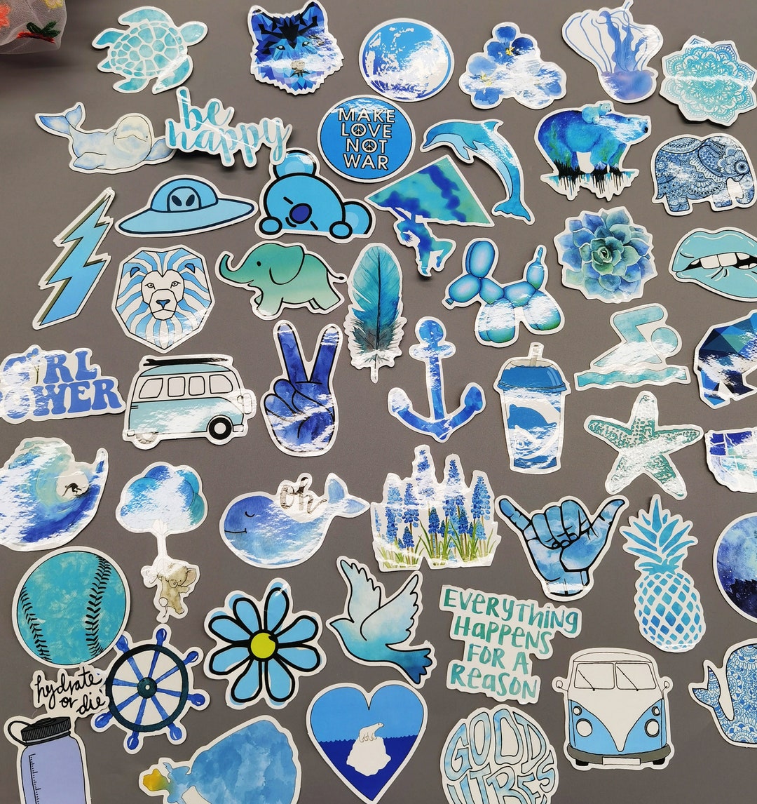 30pcs Stickers,blue Ocean Vinyl Stickers Bundle Funny Stickers,blue ...