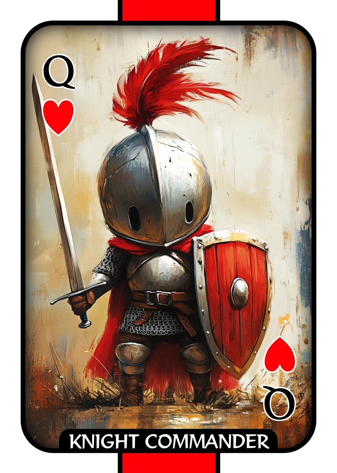 Medieval Themed Whimsical Playing Cards, Part of Tiny Warriors TM ...