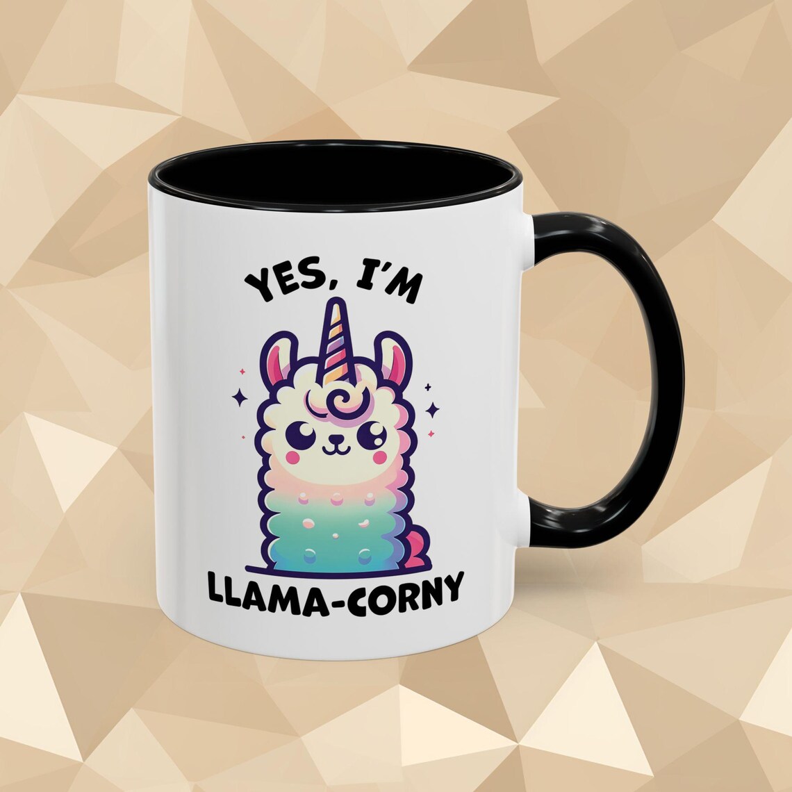 Yes, I'm Llama-corny Mug Funny Kawaii Llama Novelty Gift Nerdy Mythical ...