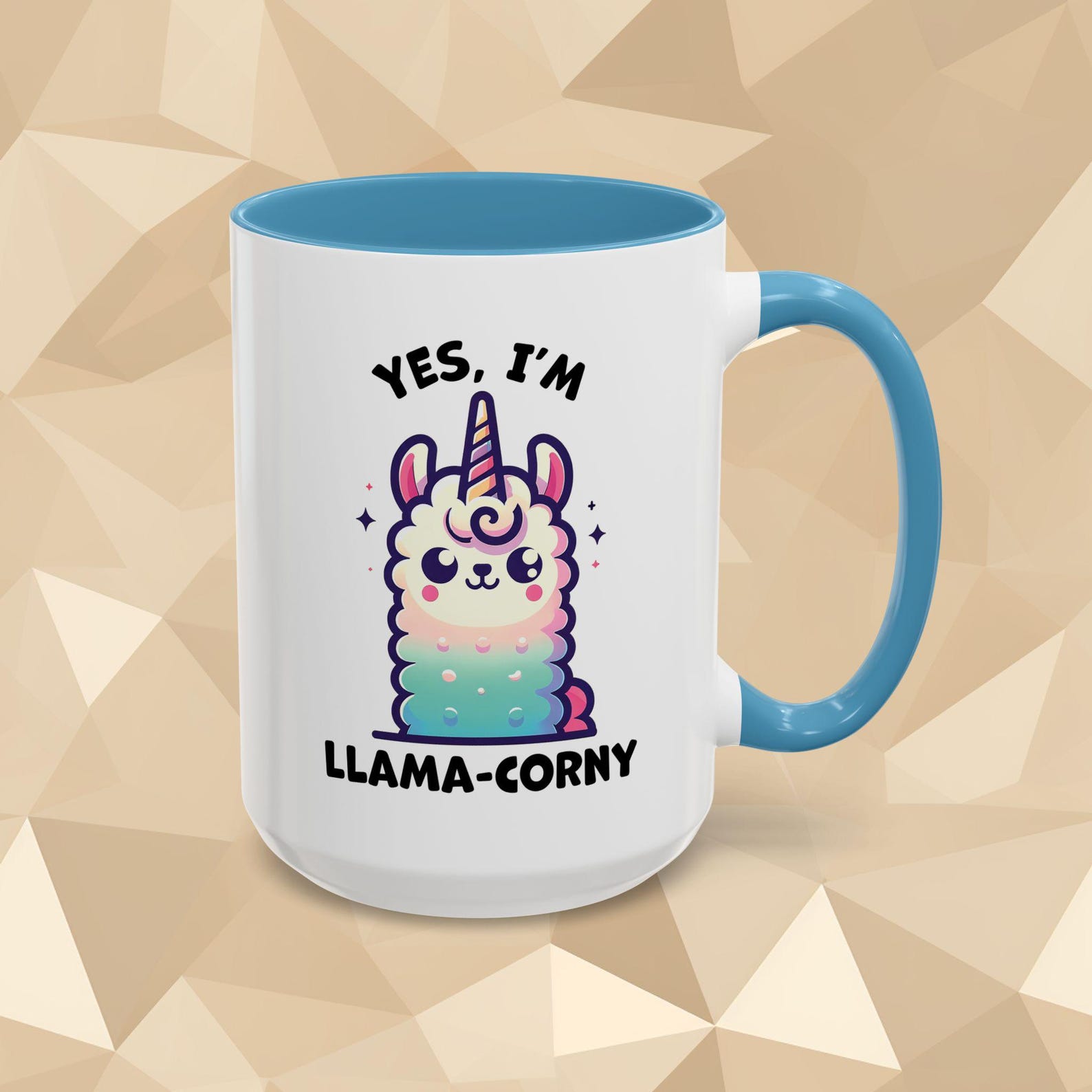 Yes, I'm Llama-corny Mug Funny Kawaii Llama Novelty Gift Nerdy Mythical ...