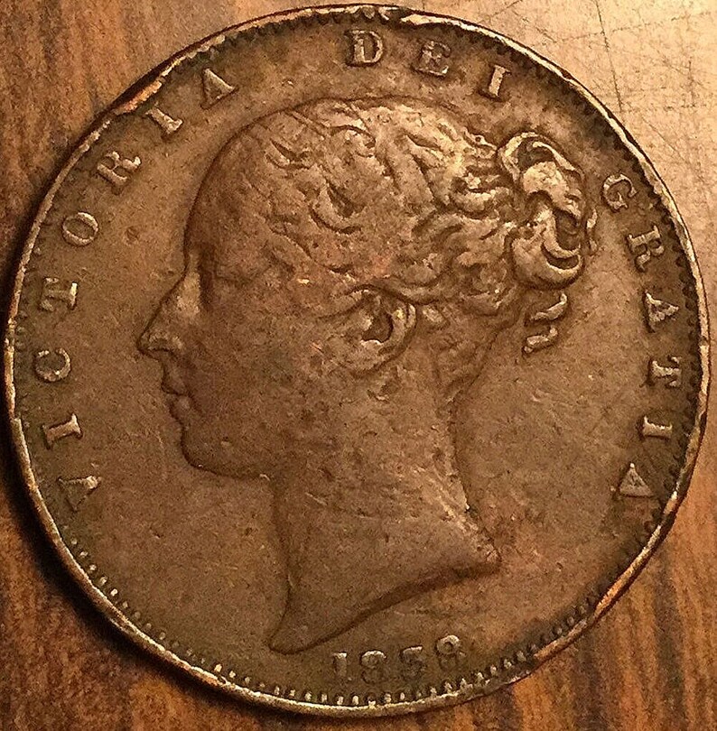 1838 Uk Great Britain Farthing Coin - Etsy