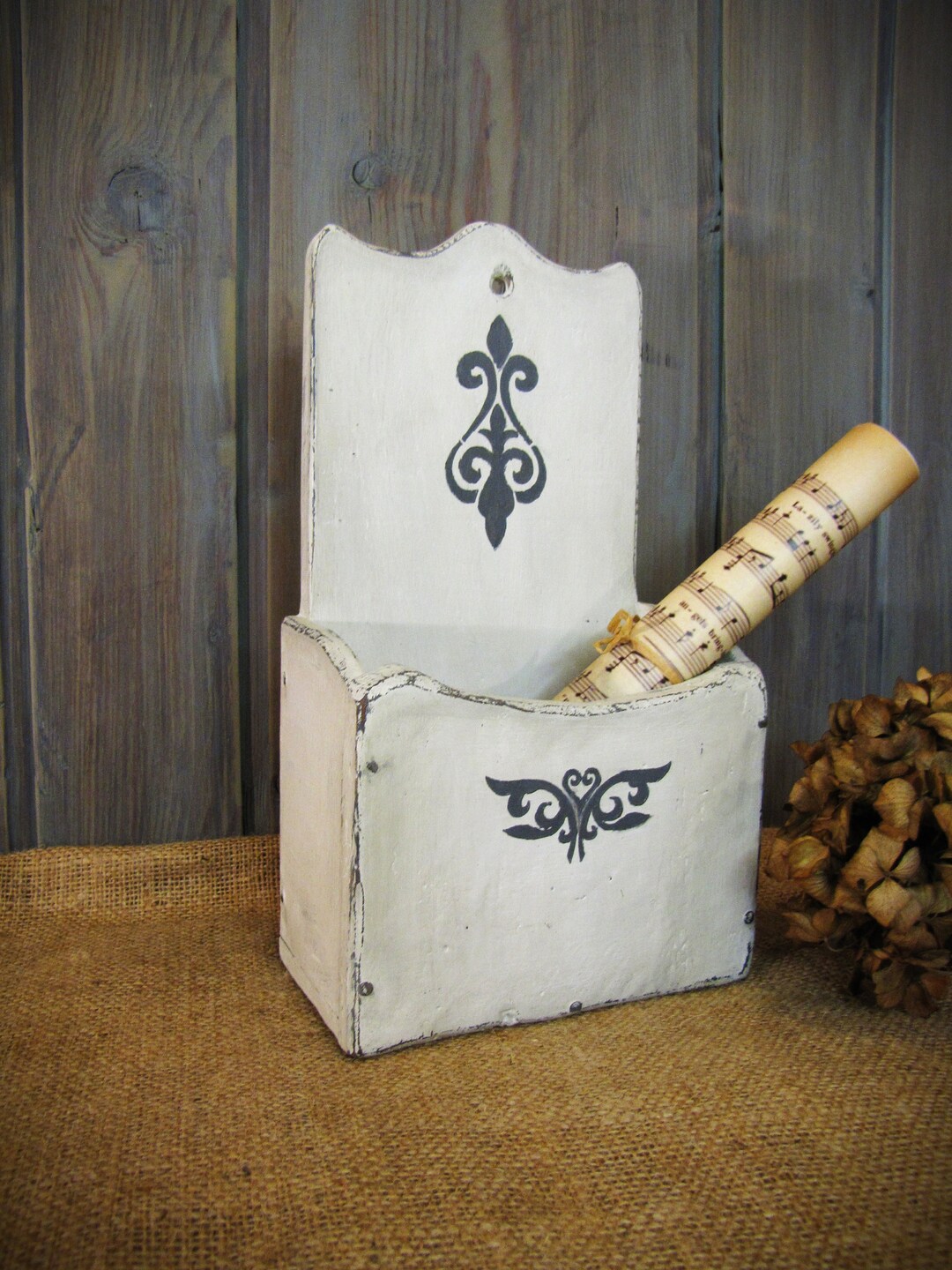 Old Wood Vintage Letter Box, Farmhouse Letter Box, Desktop Organizer ...