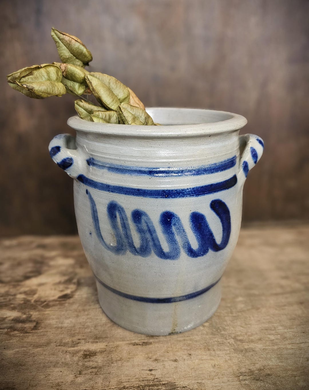 Antique German Westerwald Stoneware Crock: Rustic Kitchen Decor - Etsy