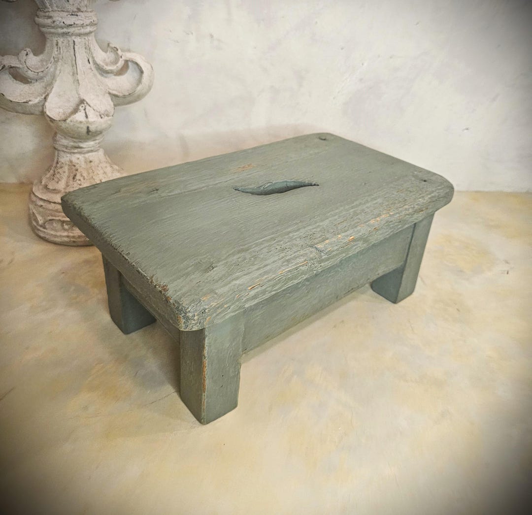 Shabby Chic Antique Wooden Step Stool Small Farmers Stool - Etsy
