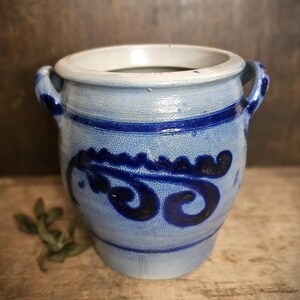 Antique Large Salt Glazed German Westerwald Stoneware Crock 3 Liter Old ...