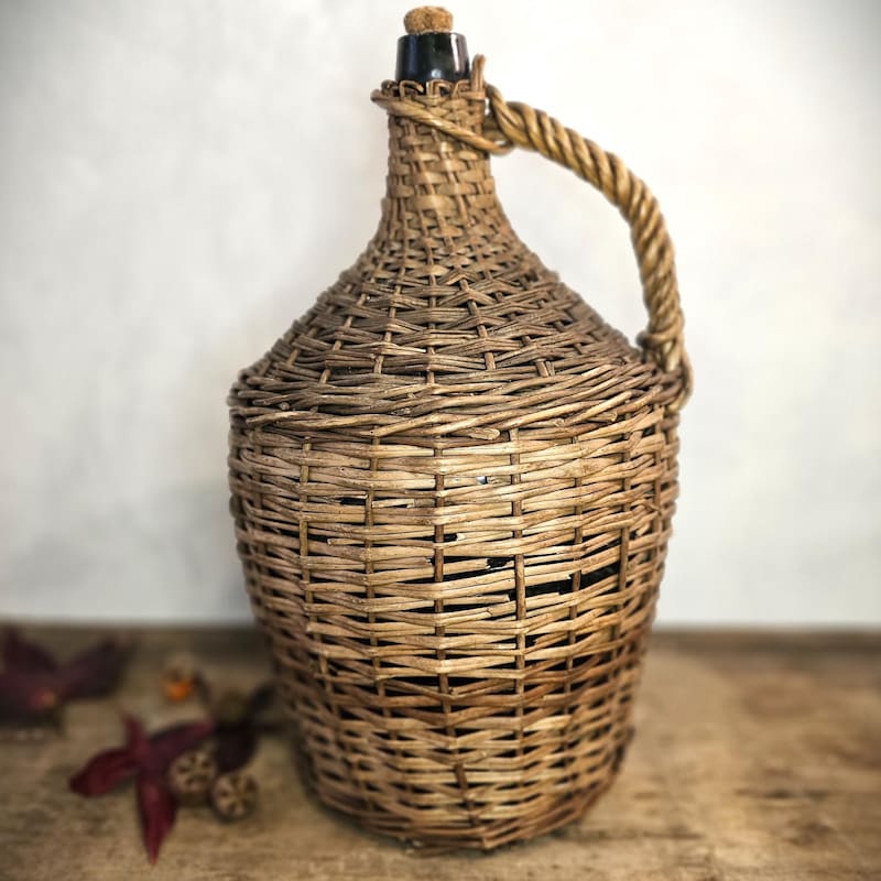 Wicker Demijohn - Etsy