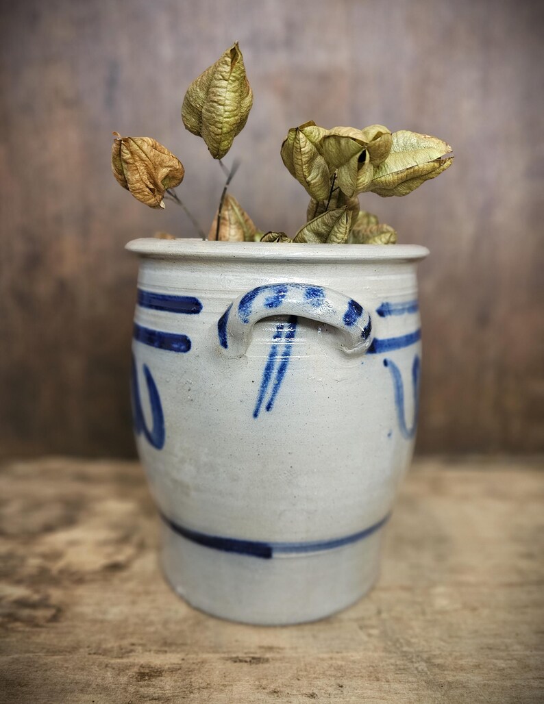 Antique German Westerwald Stoneware Crock: Rustic Kitchen Decor - Etsy