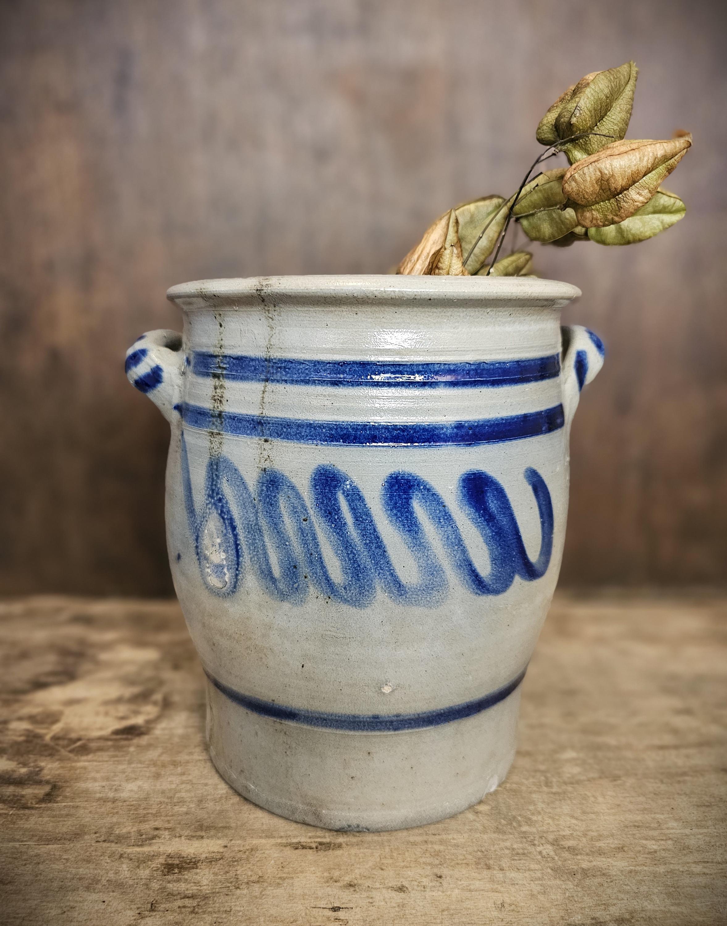 Antique German Westerwald Stoneware Crock: Rustic Kitchen Decor - Etsy