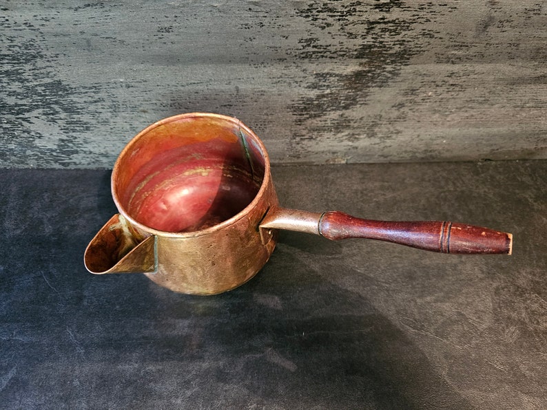 Vintage Copper Butter Warmer Pour Spout Small Sauce Pot - Etsy