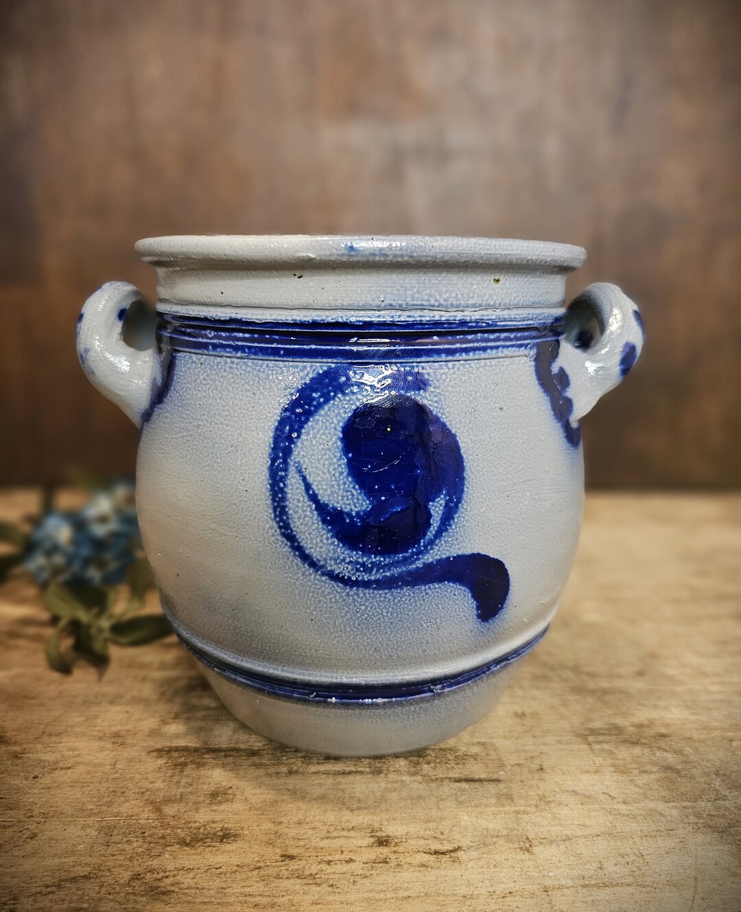 Vintage Salt Glazed German Westerwald Stoneware Crock 2 Liter Old ...