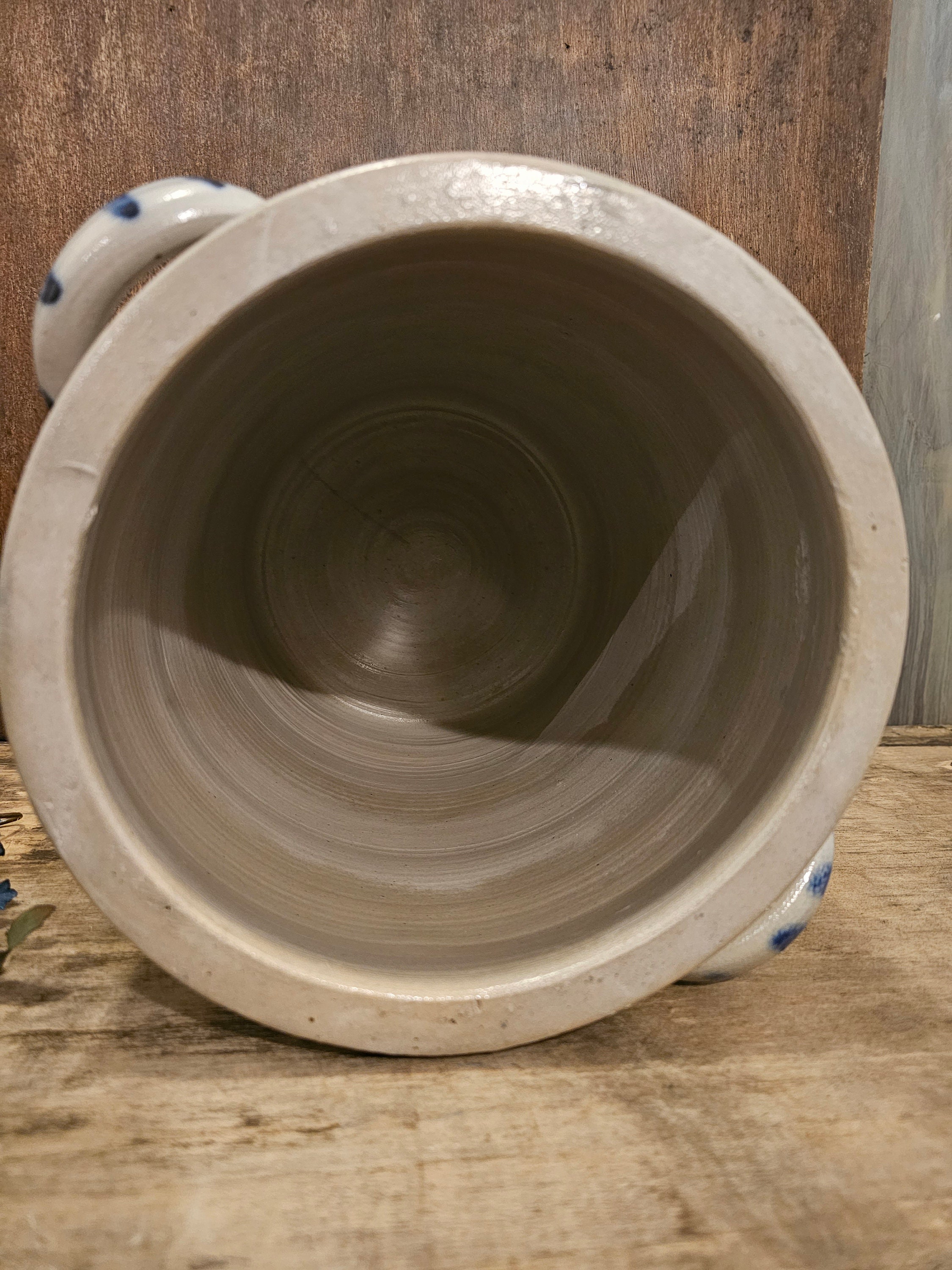 Antique Large Salt Glazed German Westerwald Stoneware Crock Old Pottery ...