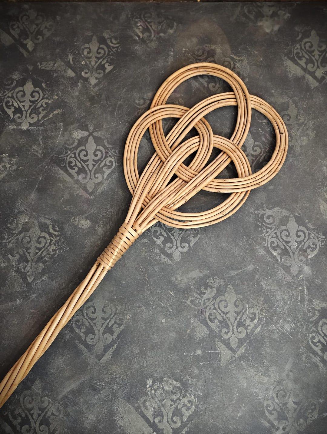 Vintage Woven Rattan Carpet Beater Celtic Knot Old Rug Dust Beater - Etsy