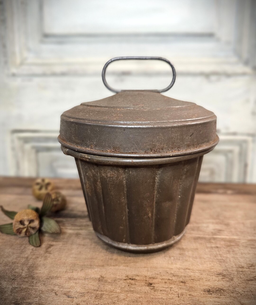 Antique Tin Pudding Mold Galvanized Steam Cake Jello Mold - Etsy