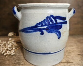 Antique Salt Glazed German Westerwald Stoneware Crock 2 Liter Old ...