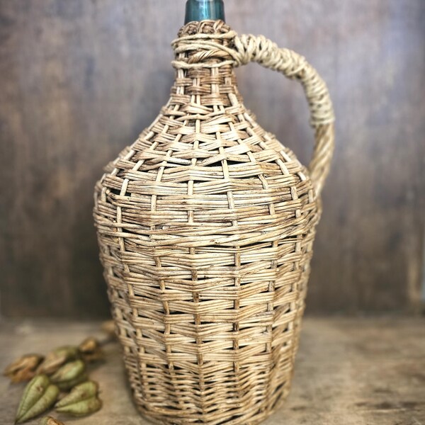 Wicker Bottle - Etsy