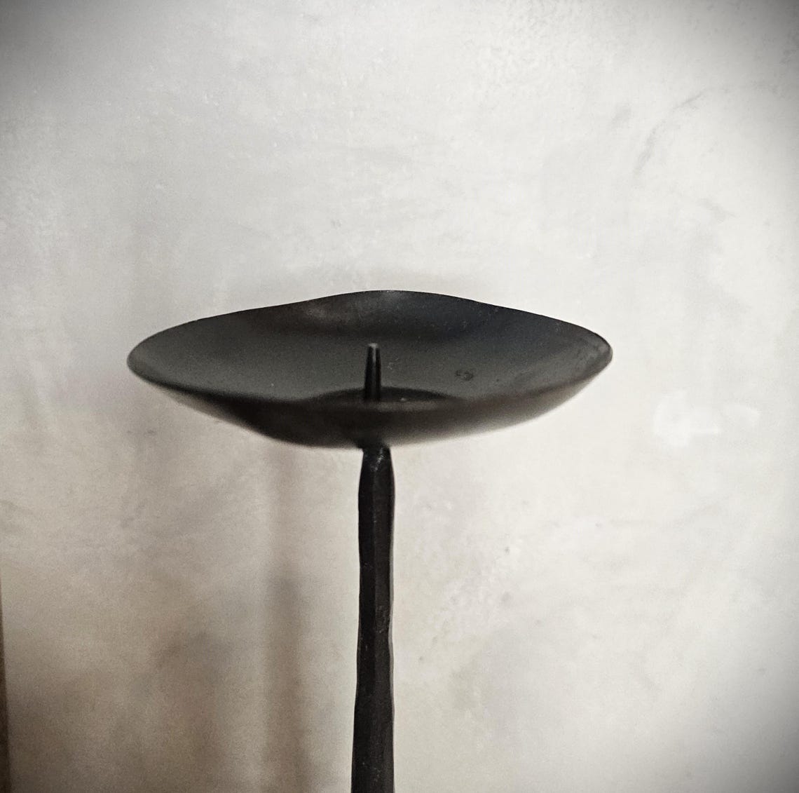 Antique Hand Forged Iron Candlestick - Etsy