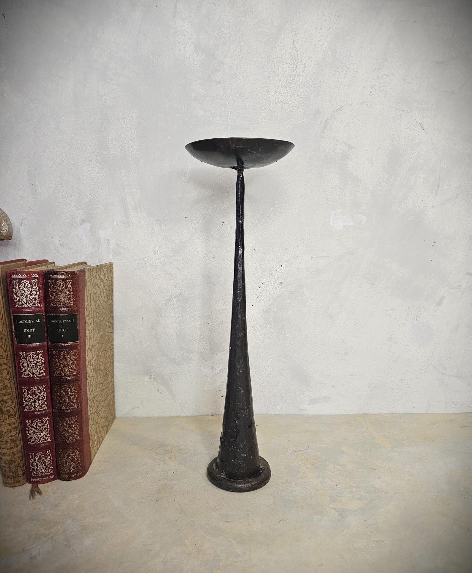 Antique Hand Forged Iron Candlestick - Etsy
