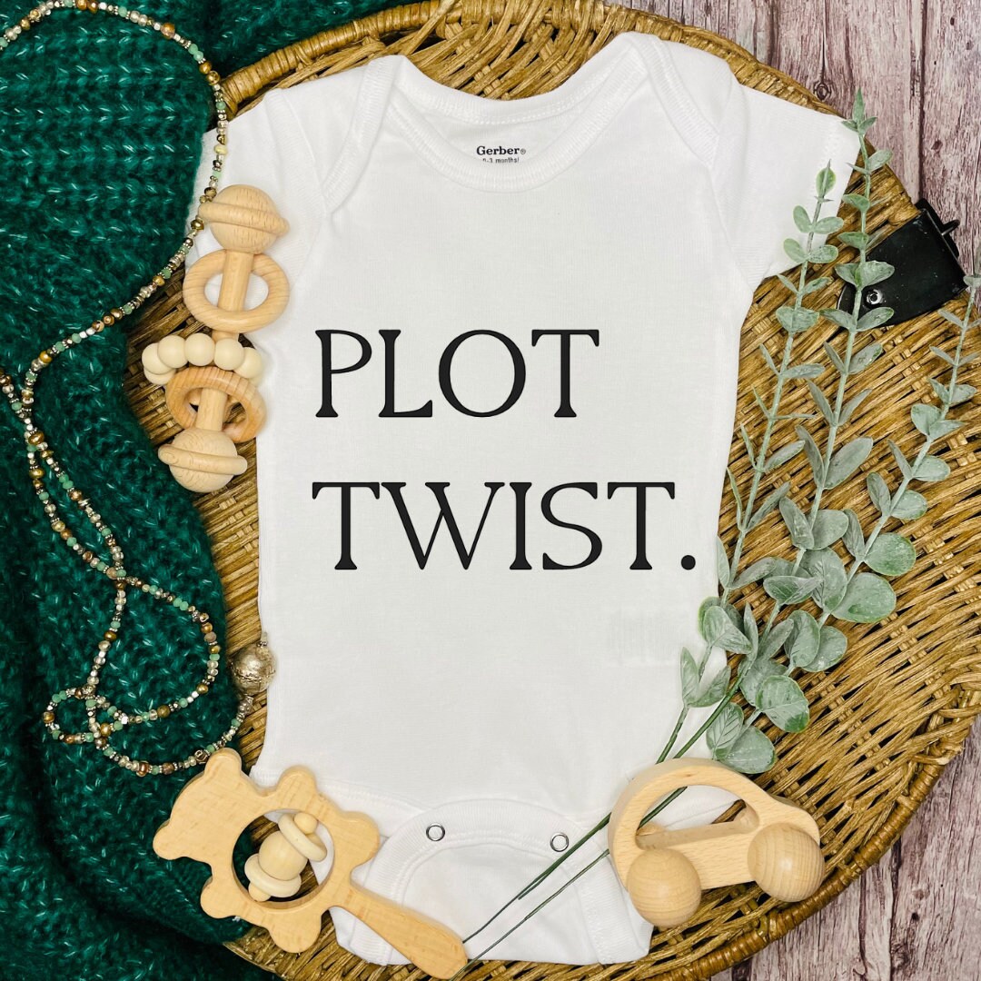 Plot Twist Baby Bodysuit, Pregnancy Announcement, Baby Reveal, Baby ...