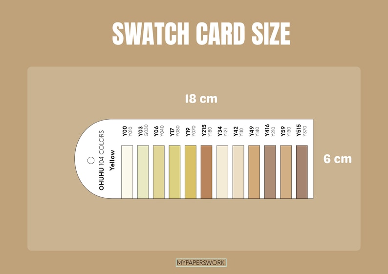 Ohuhu Honolulu B 104 Color Swatch Card | Printable PDF Chart - Etsy
