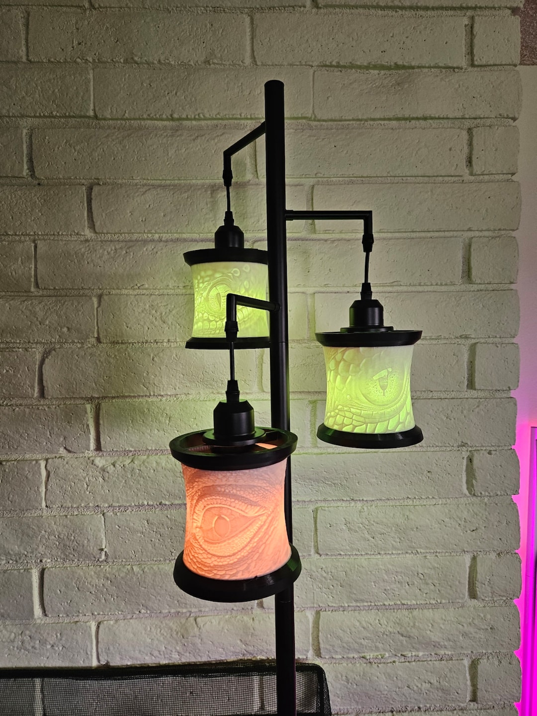 Animal Eyes, Snake Eyes Lamp. 3-light Fixture Standing Floor Lamp ...