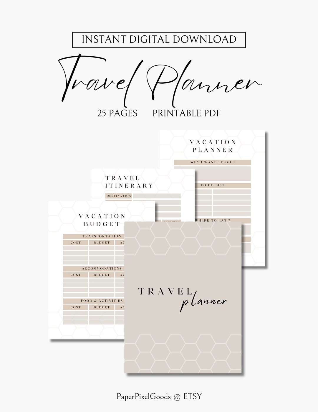 Printable Travel Planner, Travel Planner, Planner, Trip Plans, Trip ...
