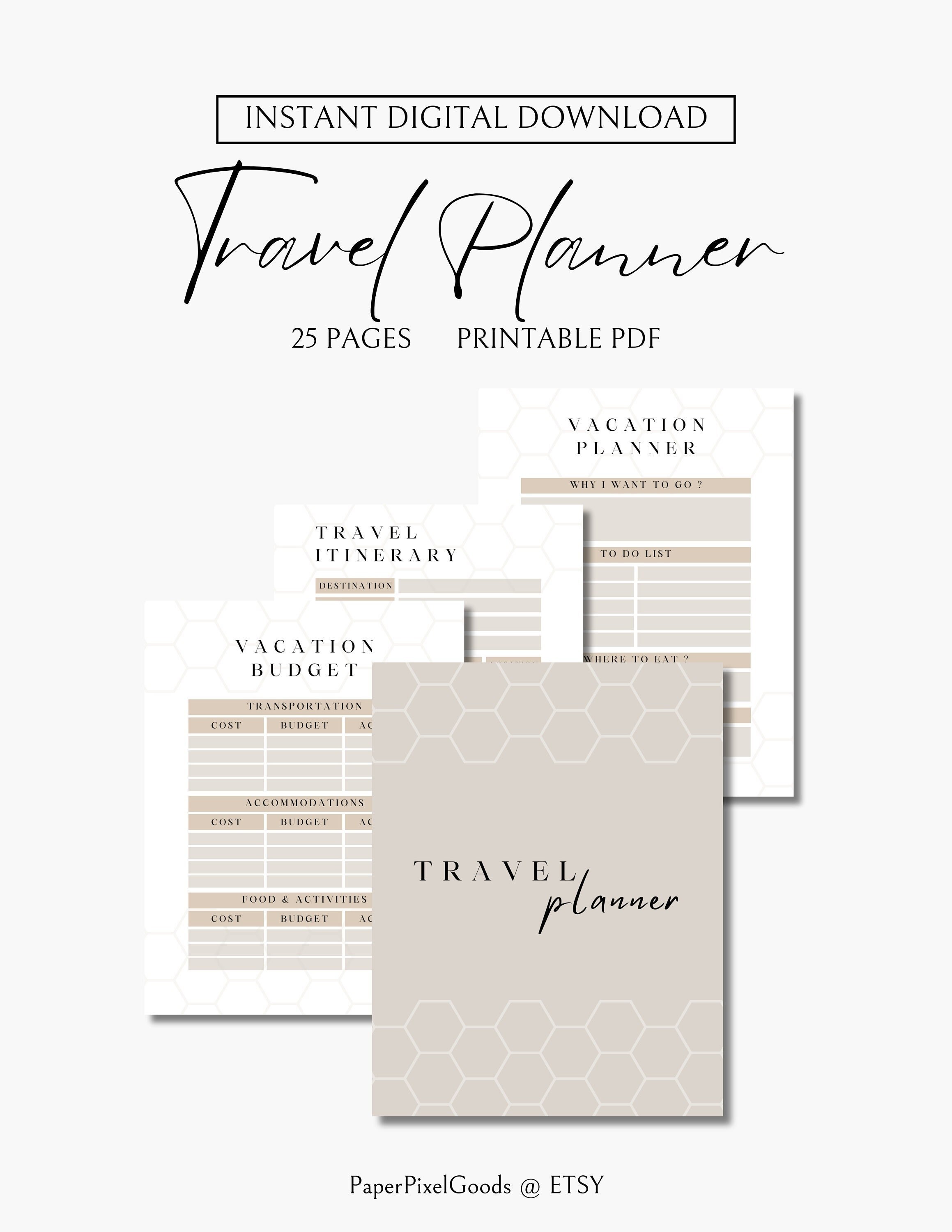 Printable Travel Planner, Travel Planner, Planner, Trip Plans, Trip ...