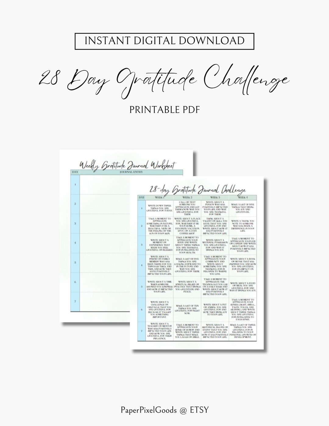 28 Day Gratitude Challenge, Gratitude, Give Thanks, Blessed, Self-care ...