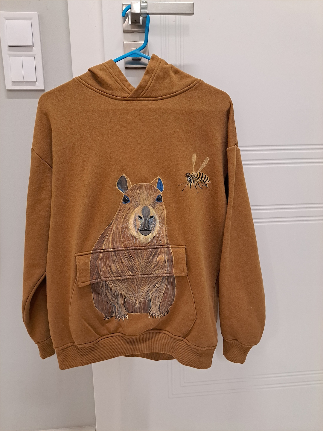 Capybara Hand Painted Hoodie - Etsy