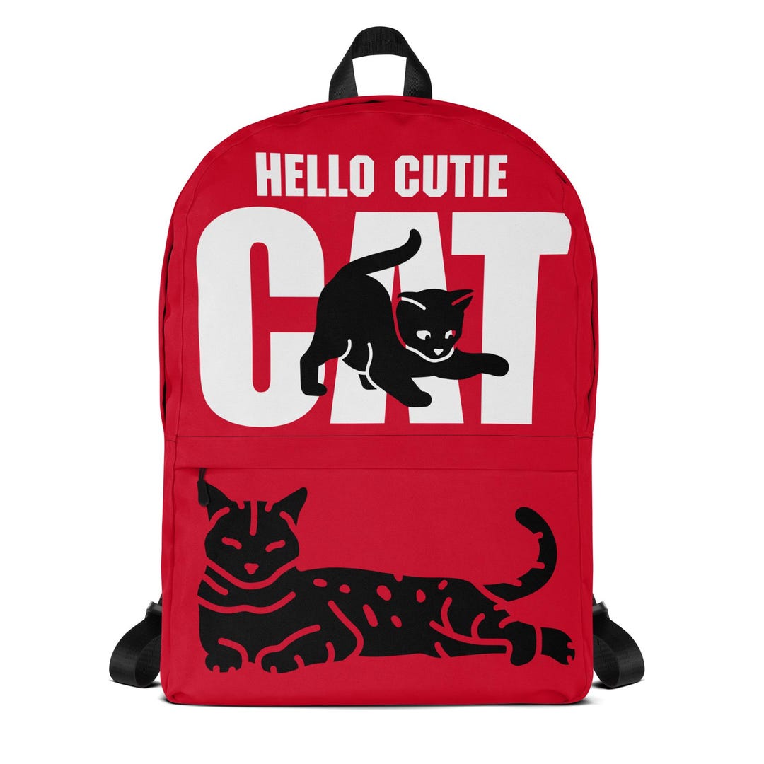 Hello Cutie Cat Backpack - Etsy