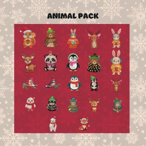 70 PNG + SVG Christmas Clipart Bundle,holiday Clipart, Cute Christmas ...