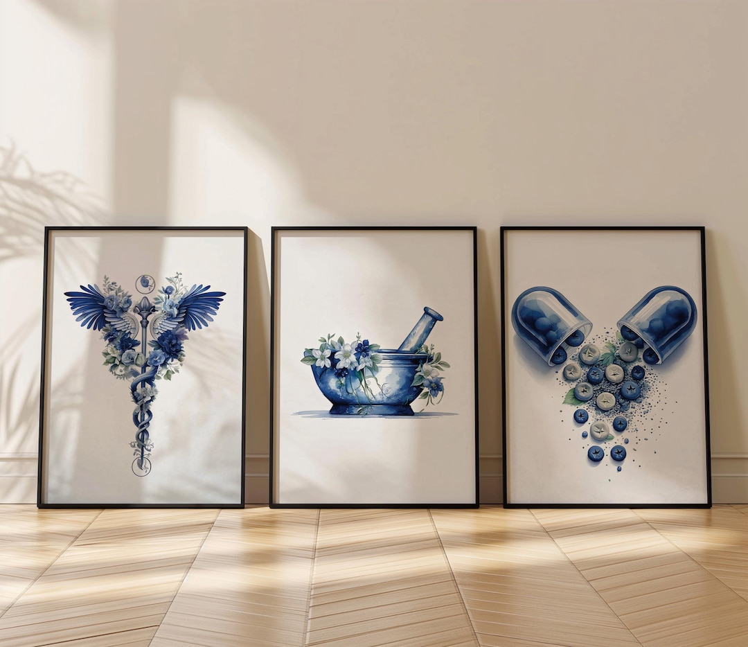 Pharmacy Wall Decor,set of 3,apothecary Decor,pharmacist Gift,medicine ...