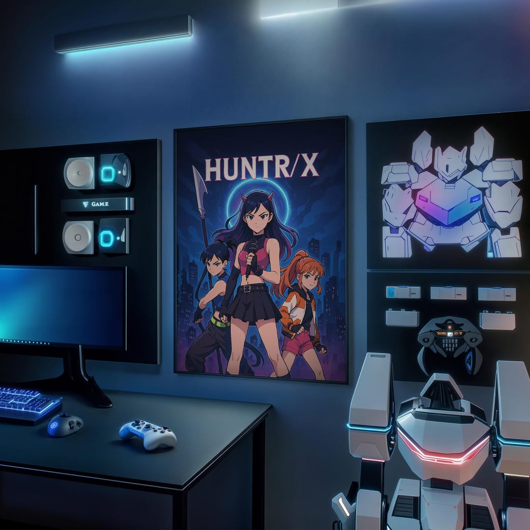K-pop Demon Hunters Fan Art Print, Huntrix Anime Poster (digital ...