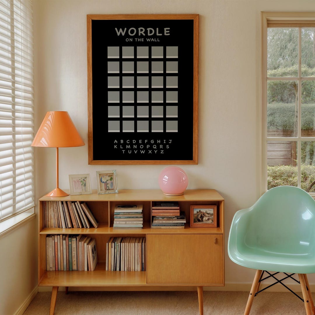 Personalized Black Wordle Wall Art: Custom Word Game Print,airbnb Wall ...