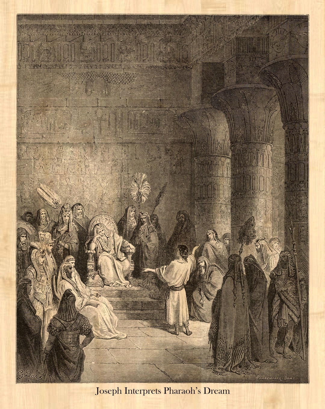 Joseph Interprets Pharaoh's Dream: Gustave Dore Bible Illustrations ...