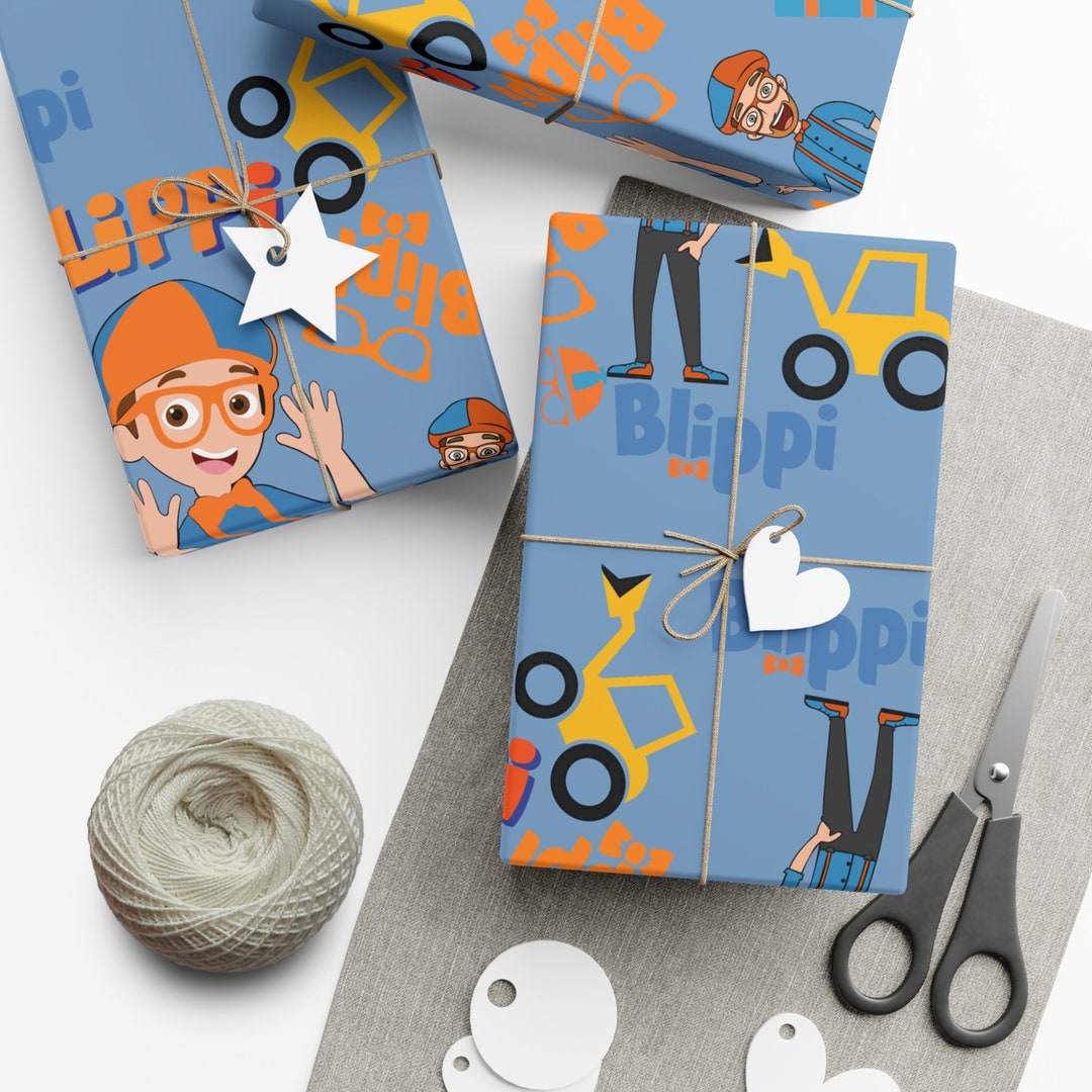 Blippi Gift Wrapping Paper for Kids - Etsy