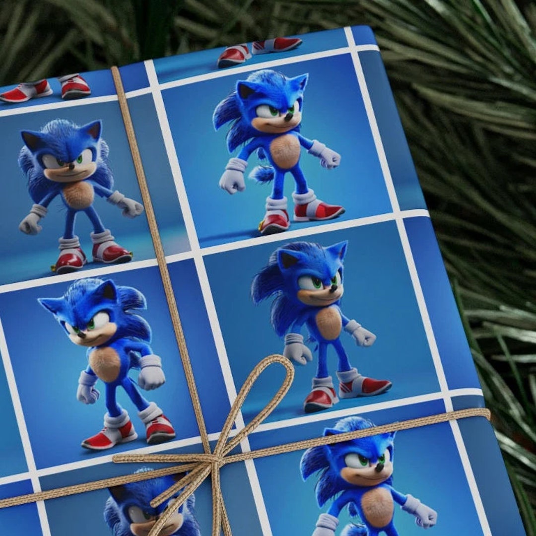 Sonic the Hedgehog Gift Wrapping Paper, Sega Gift Wrap, Video Game ...