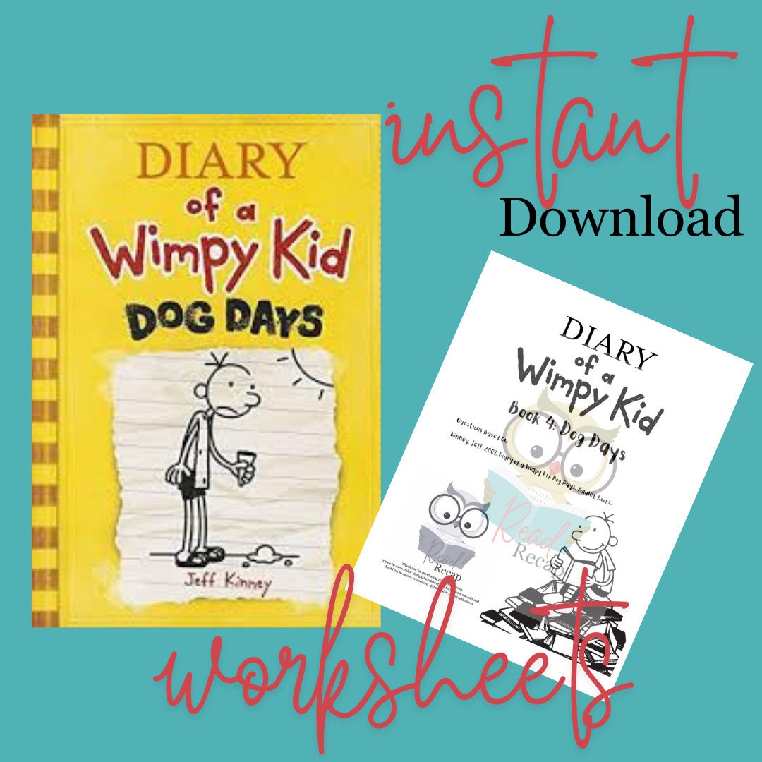 Diary of a Wimpy Kid Book 4 Dog Days Worksheets - Etsy