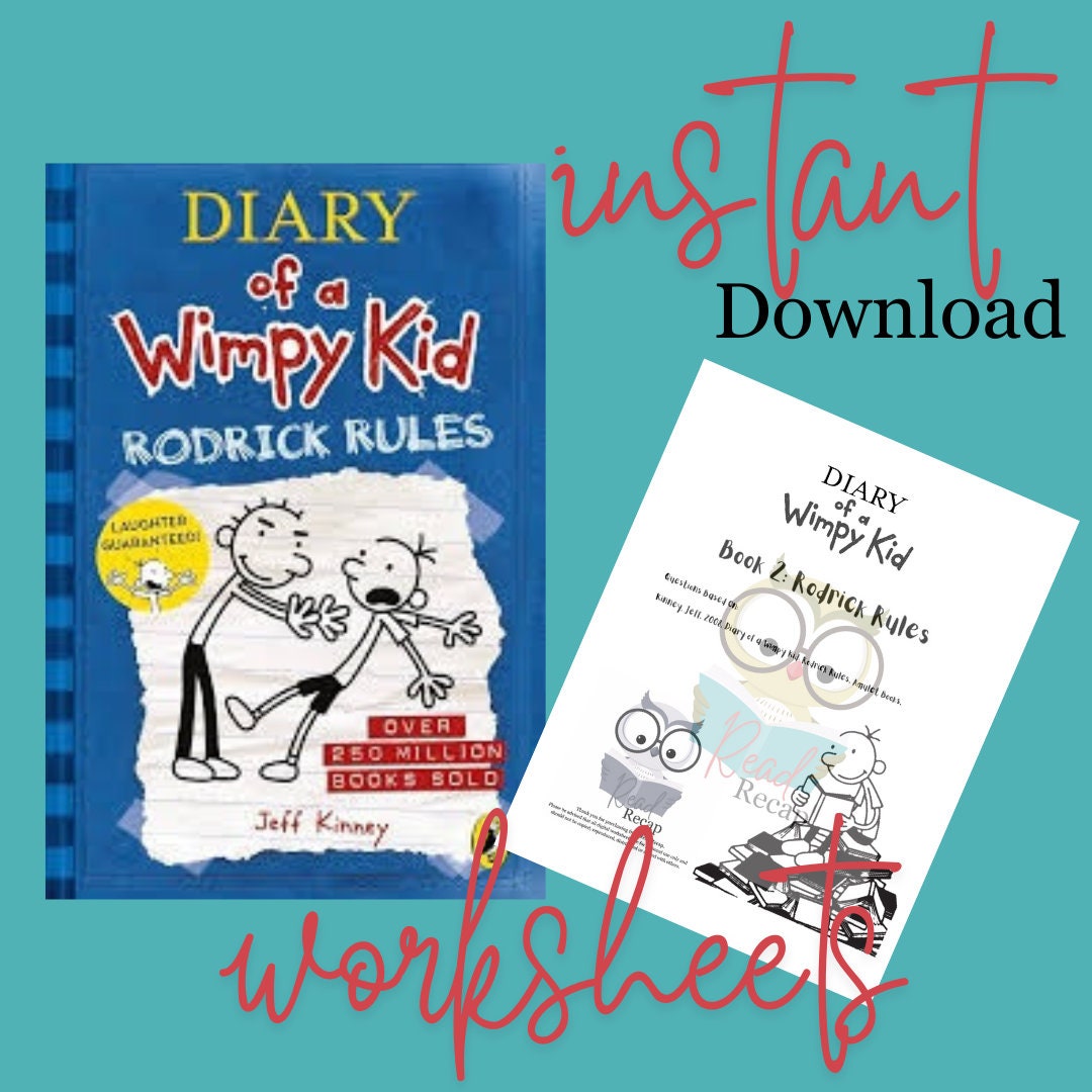 Diary of a Wimpy Kid Book 2 Rodrick Rules Worksheets - Etsy