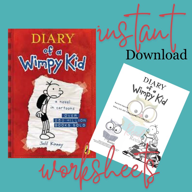 Diary of a Wimpy Kid Worksheets - Etsy