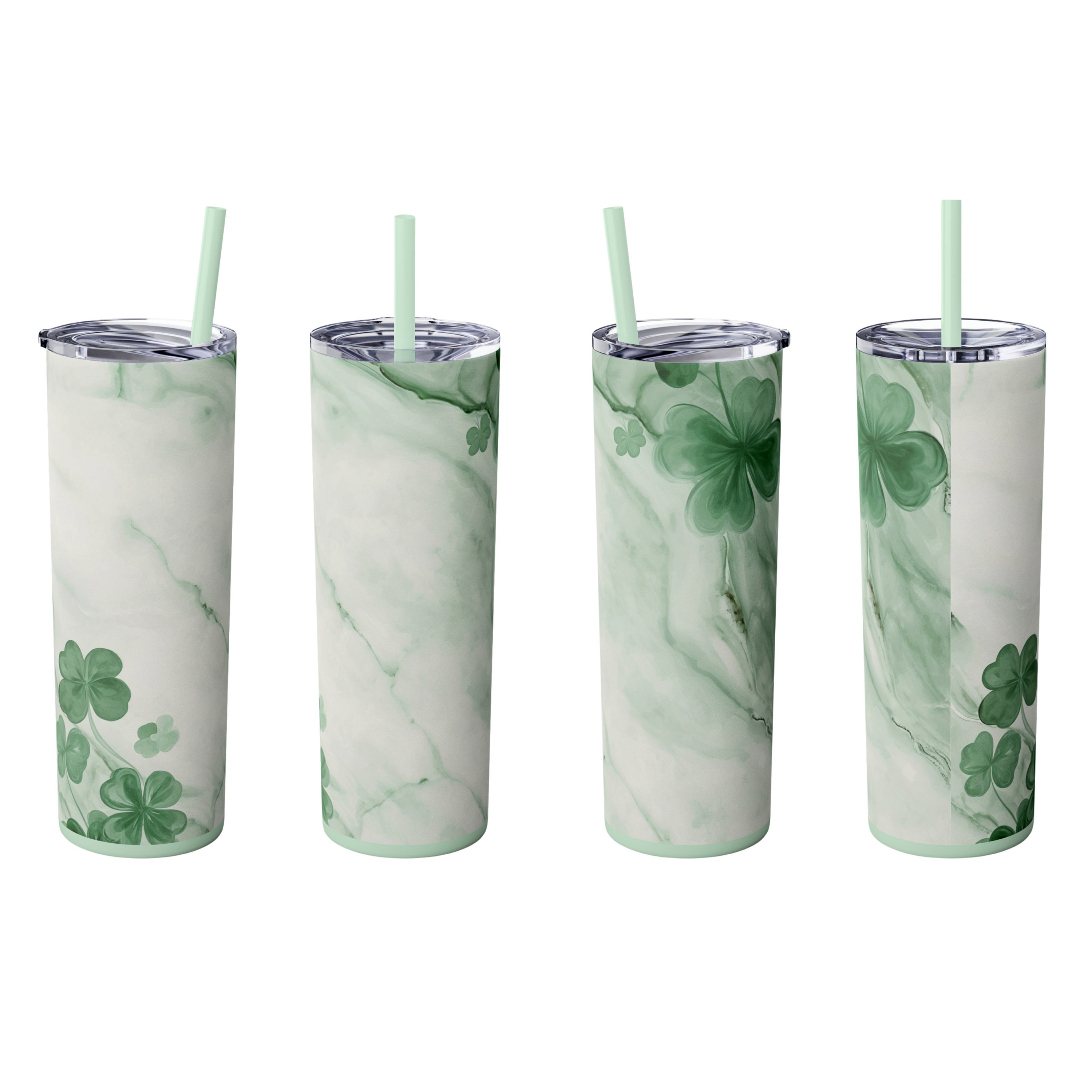 Four-leaf Clover 20oz Skinny Tumbler, St. Patrick's Day Gift for Her ...