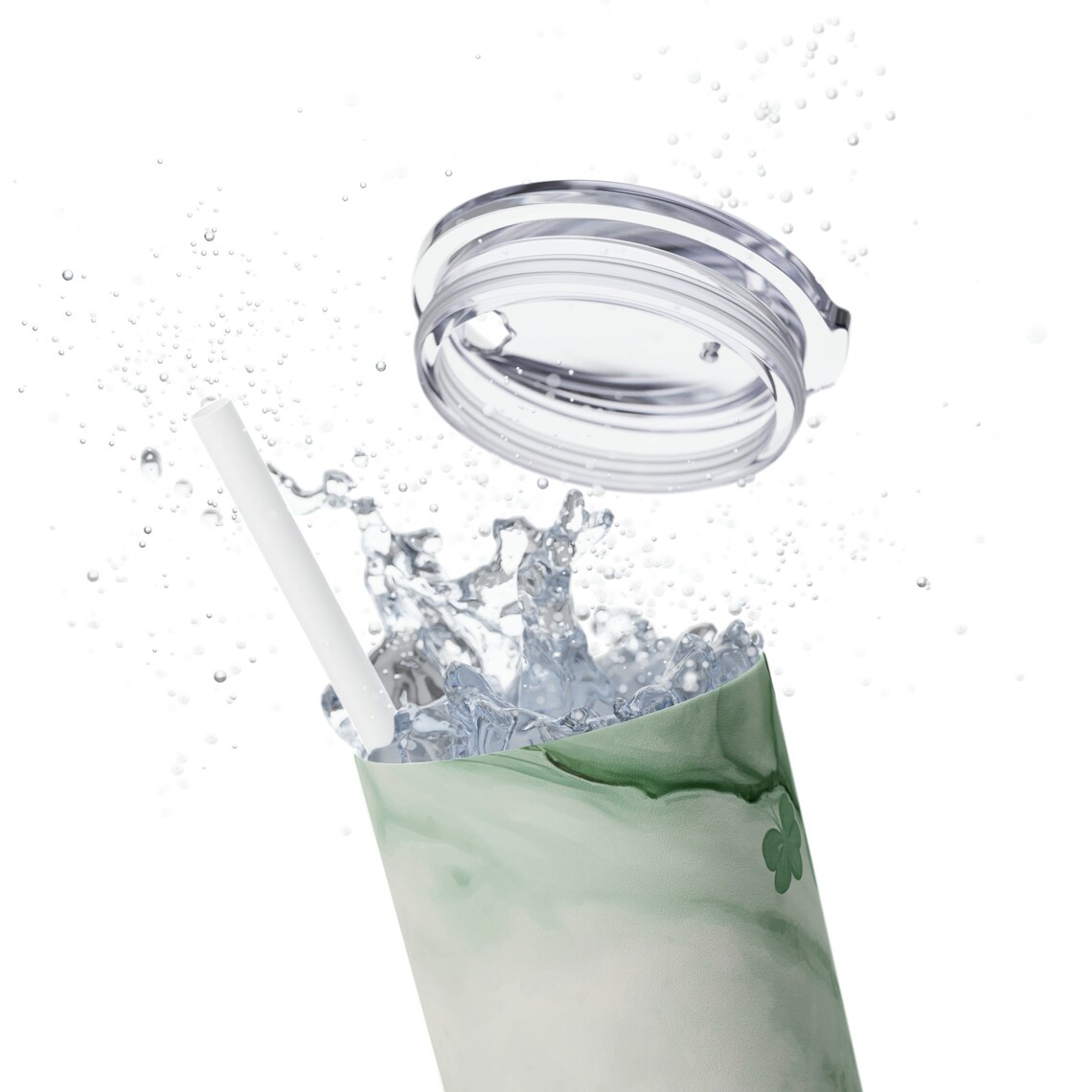 Four-leaf Clover 20oz Skinny Tumbler, St. Patrick's Day Gift for Her ...