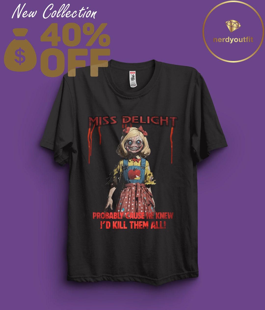 Miss Delight Tshirt, Miss Delight AI Generated Art, Ms Delight Shirt ...