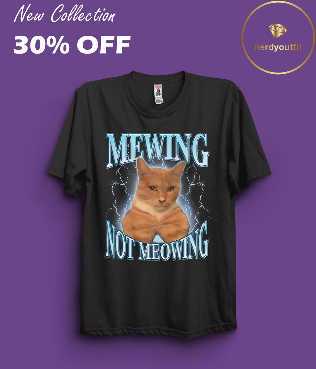 Mewing Not Meowing Tshirt, Mewing Meme, Mewing Shirt, Mewing ...