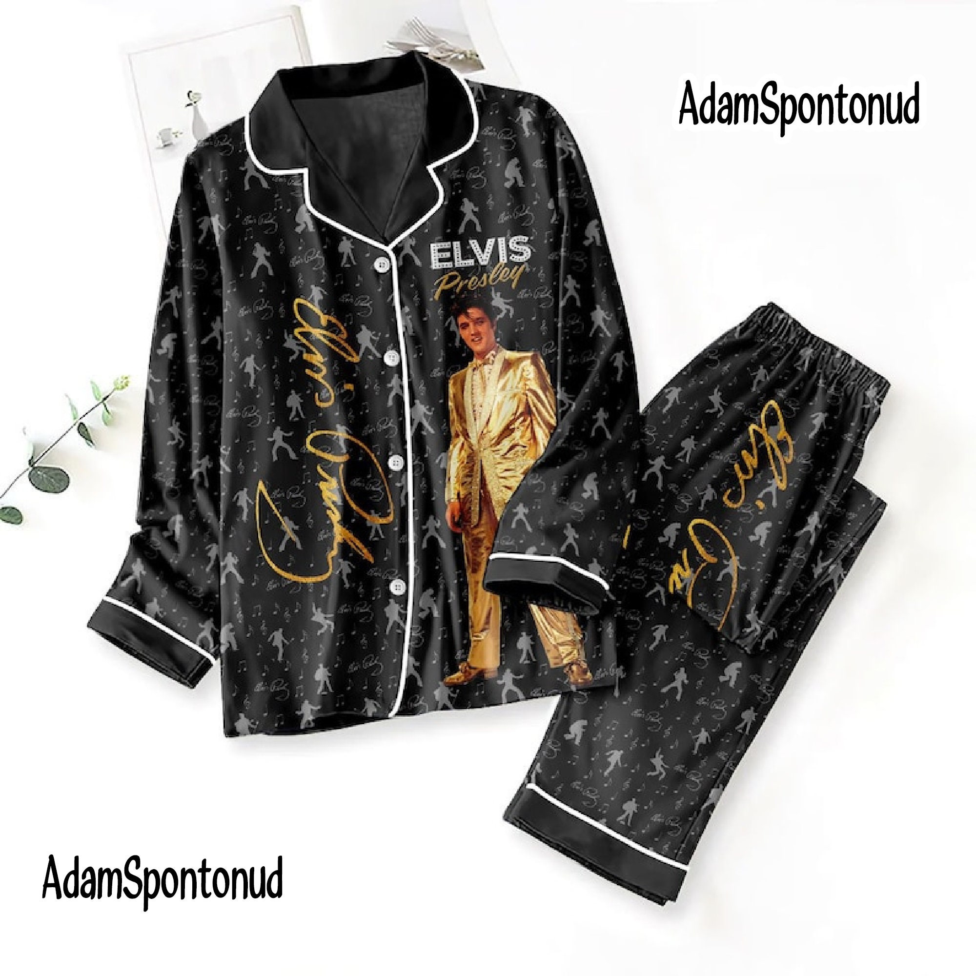 Elvis Presley Pajamas Set, Rock And Roll Pajamas, Falling In Love With ...