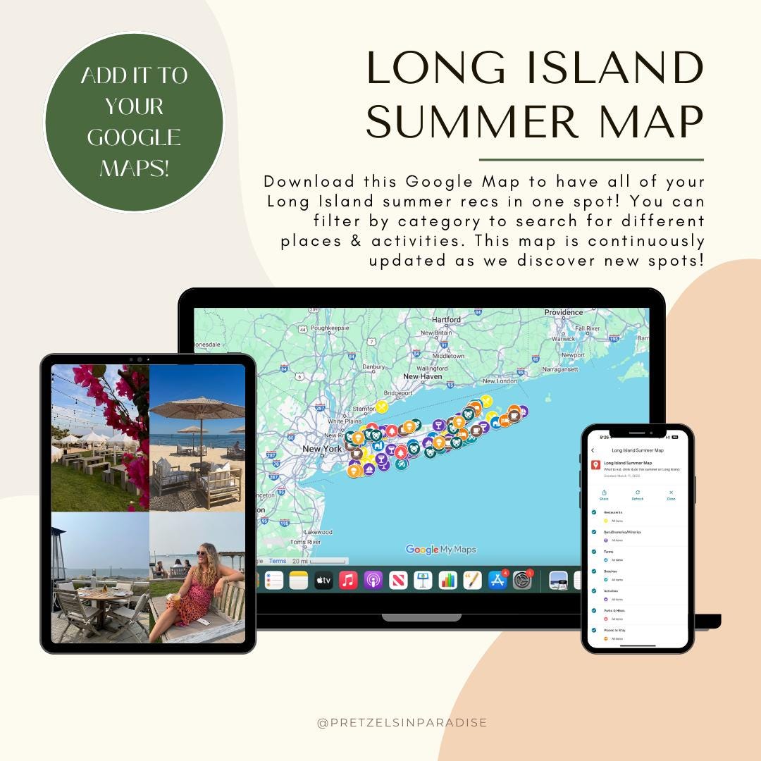 Long Island Summer - Google Map Digital Download - Etsy