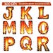 Hot Lava Alphabet Clipart, Hot Magma Letters Number, Molten Fire Letter ...