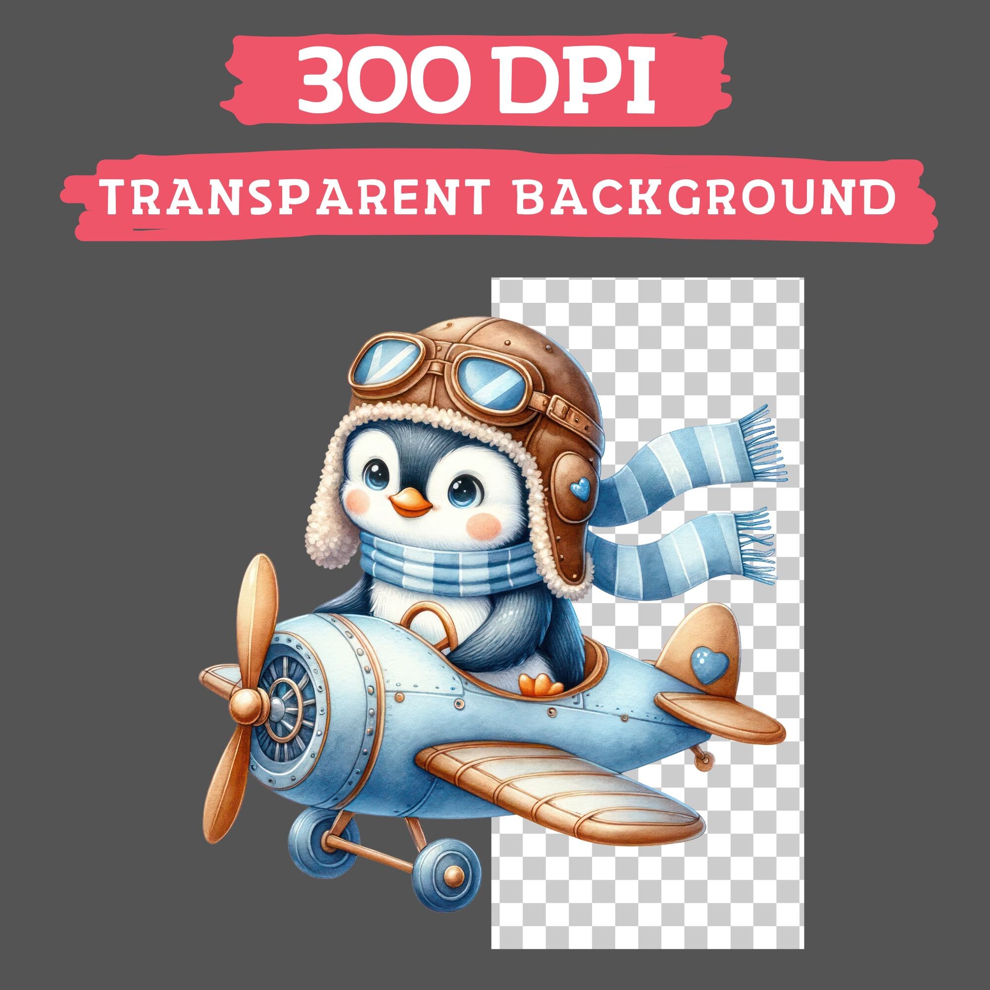 Watercolor Cute Aviator Animals Clipart, Aviator Baby Animal Nursery ...